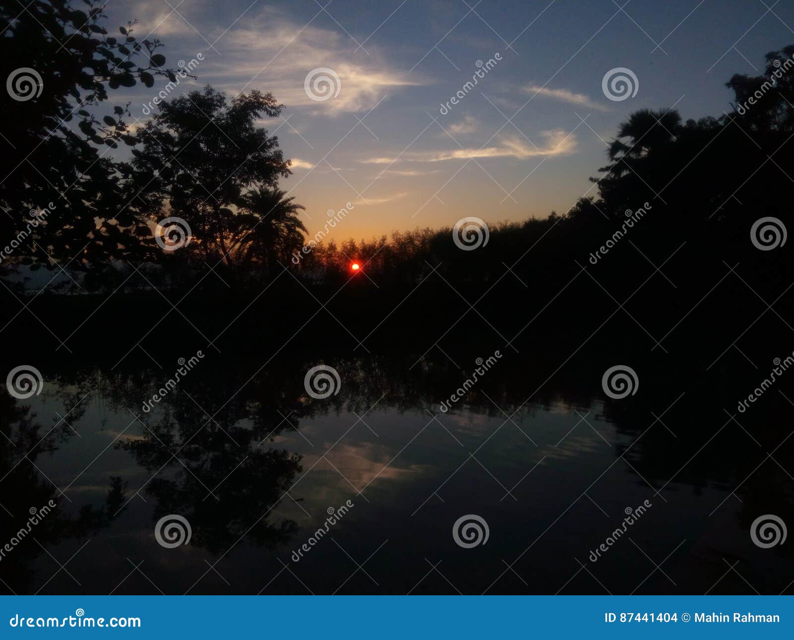 Evening sunset stock photo. Image of view, evening, sunset - 87441404