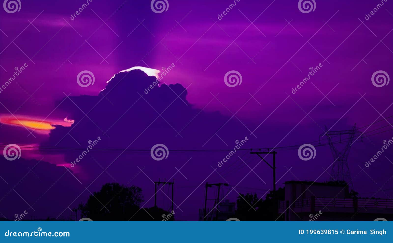 Evening Time Which Looks Very Beautiful Stock Image - Image of beautifu ...