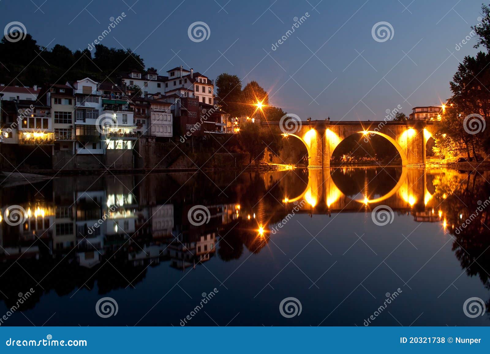 Evening in town stock photo. Image of evening, town, lighting - 20321738