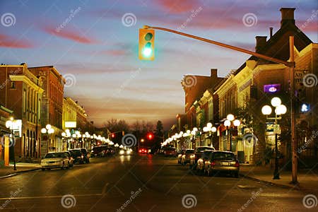 Evening Town stock photo. Image of life, cafe, arnprior - 6963384