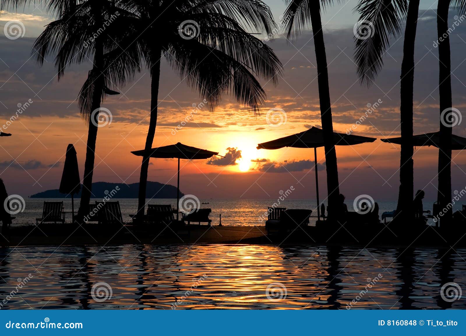 Evening in tropical hotel stock photo. Image of tropical - 8160848