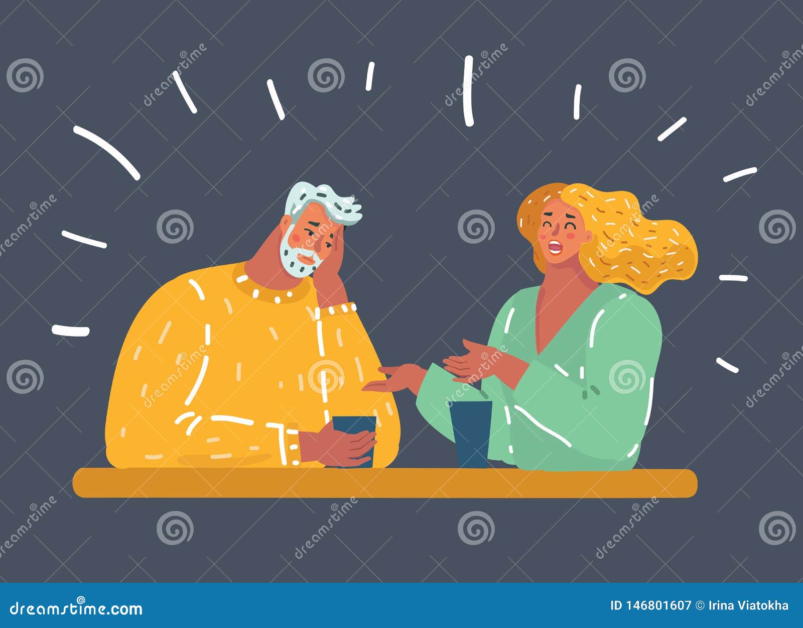 Exasperated Desperate Woman Vector Cartoon Illustration | CartoonDealer ...