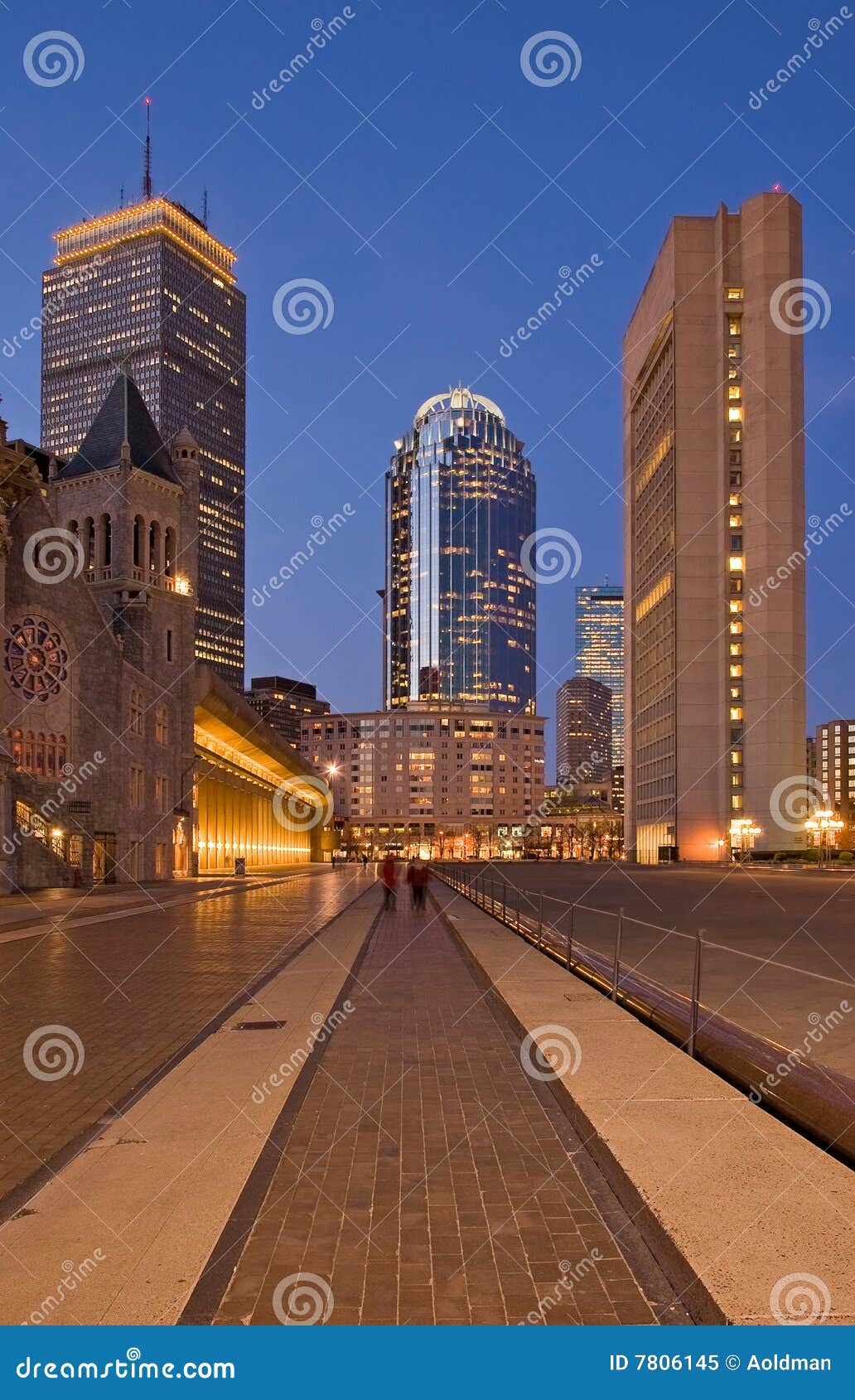 Evening view of big city stock image. Image of corporate - 7806145