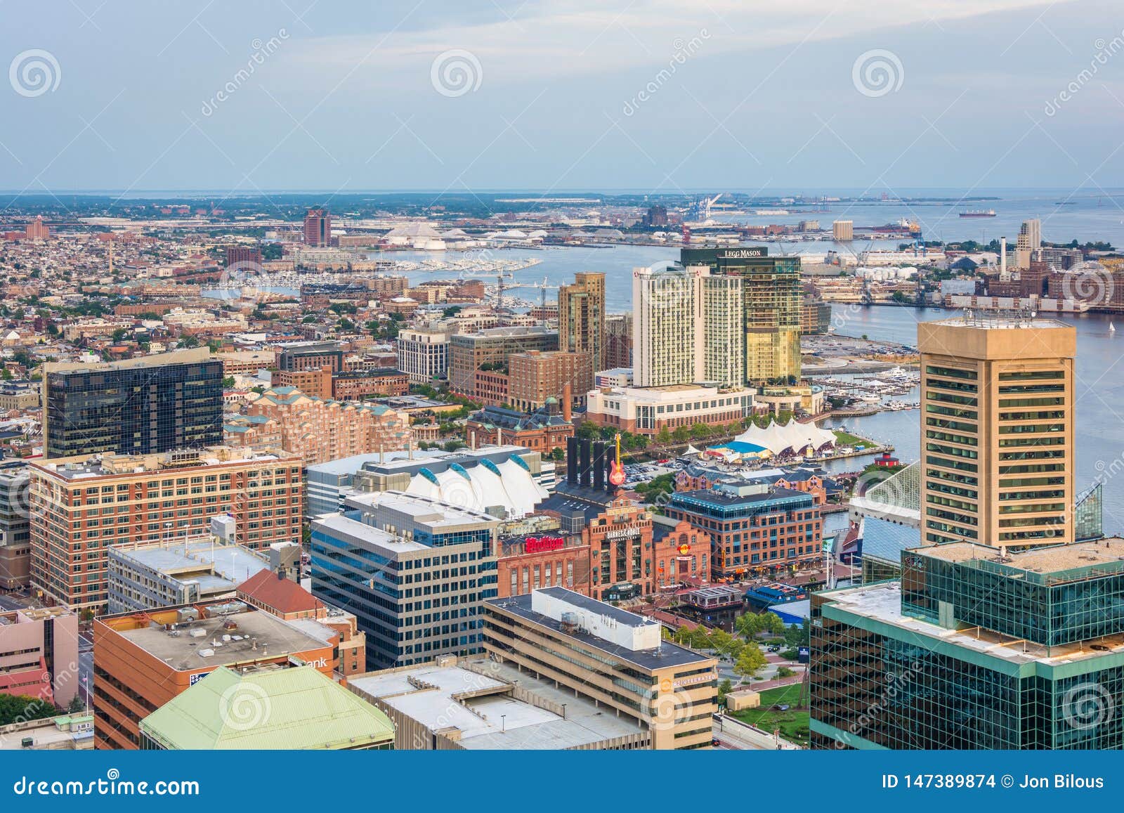 Evening View of Downtown Baltimore, Maryland Editorial Stock Image ...