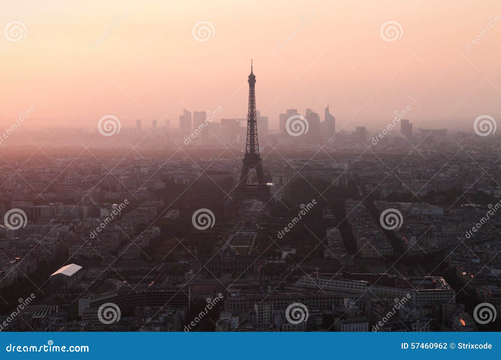 Evening View on Eiffel Tower in Paris, France Stock Photo - Image of ...