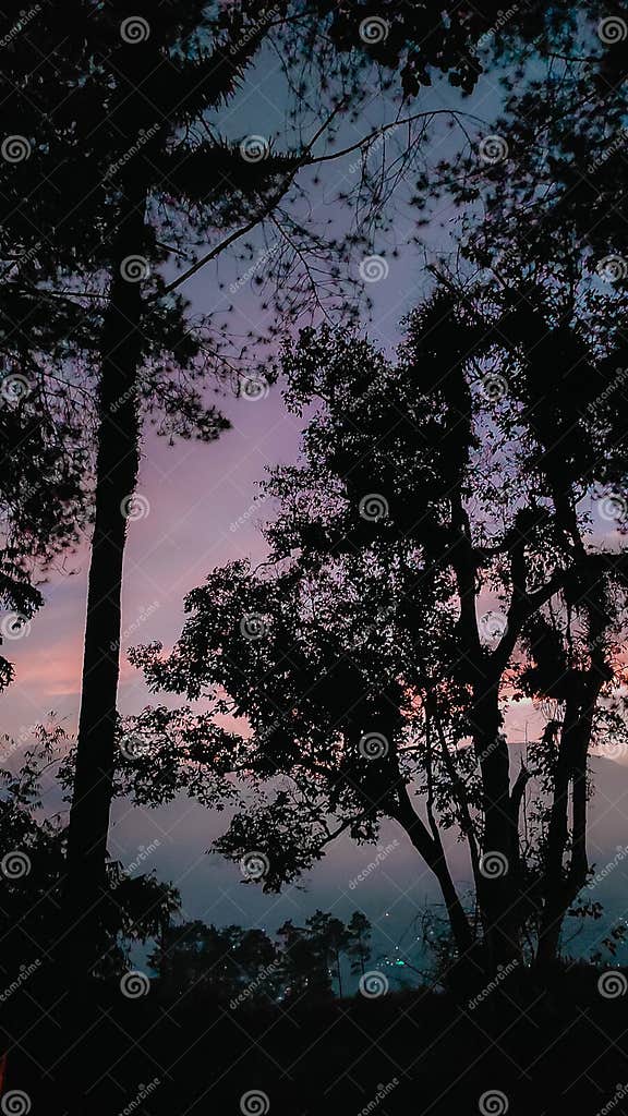 Evening View from the Foot of Mount Merapi Stock Image - Image of ...