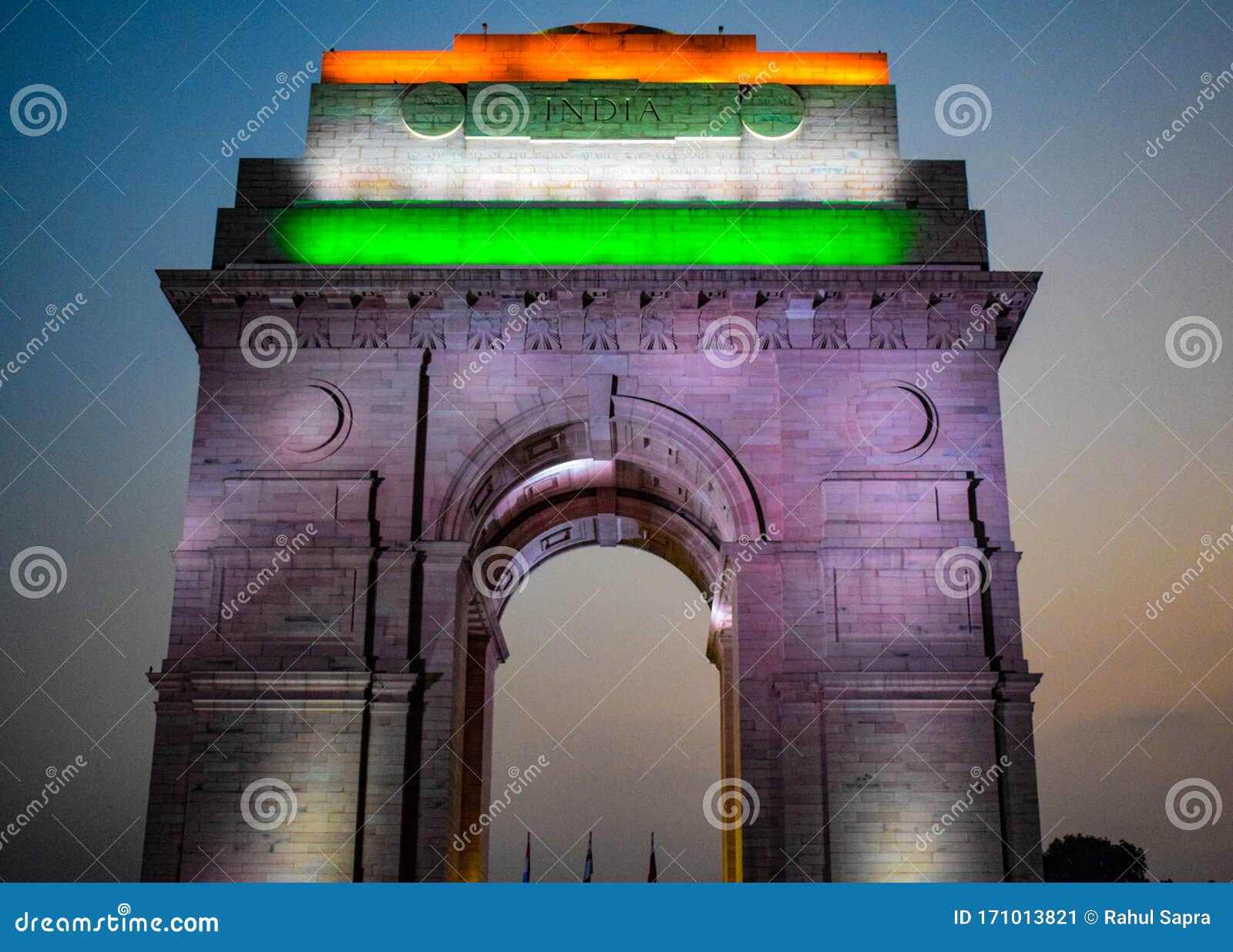 Evening View of India Gate in Delhi India, India Gate View with Tri ...