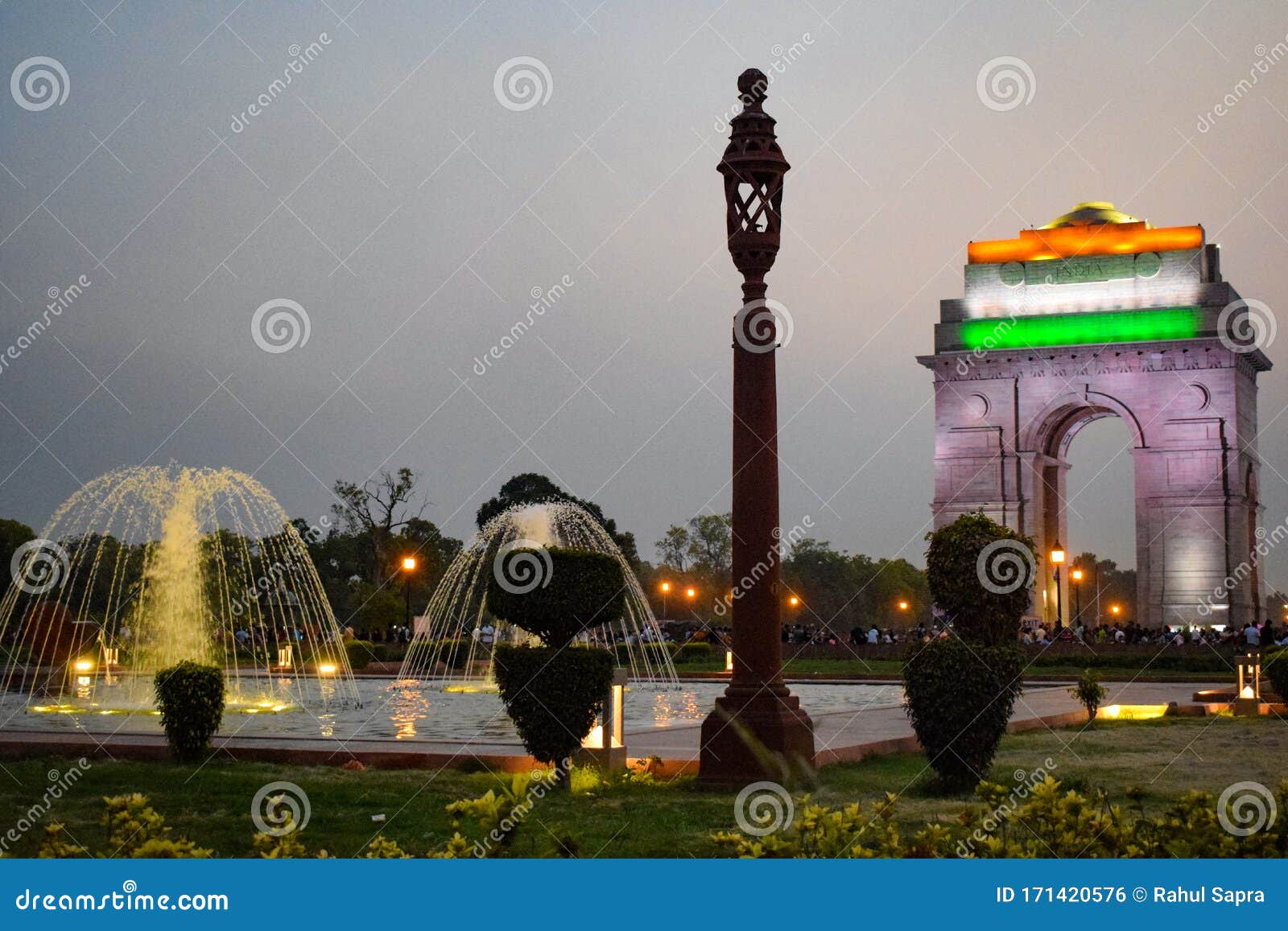 Evening View of India Gate in Delhi India, India Gate View with Tri ...