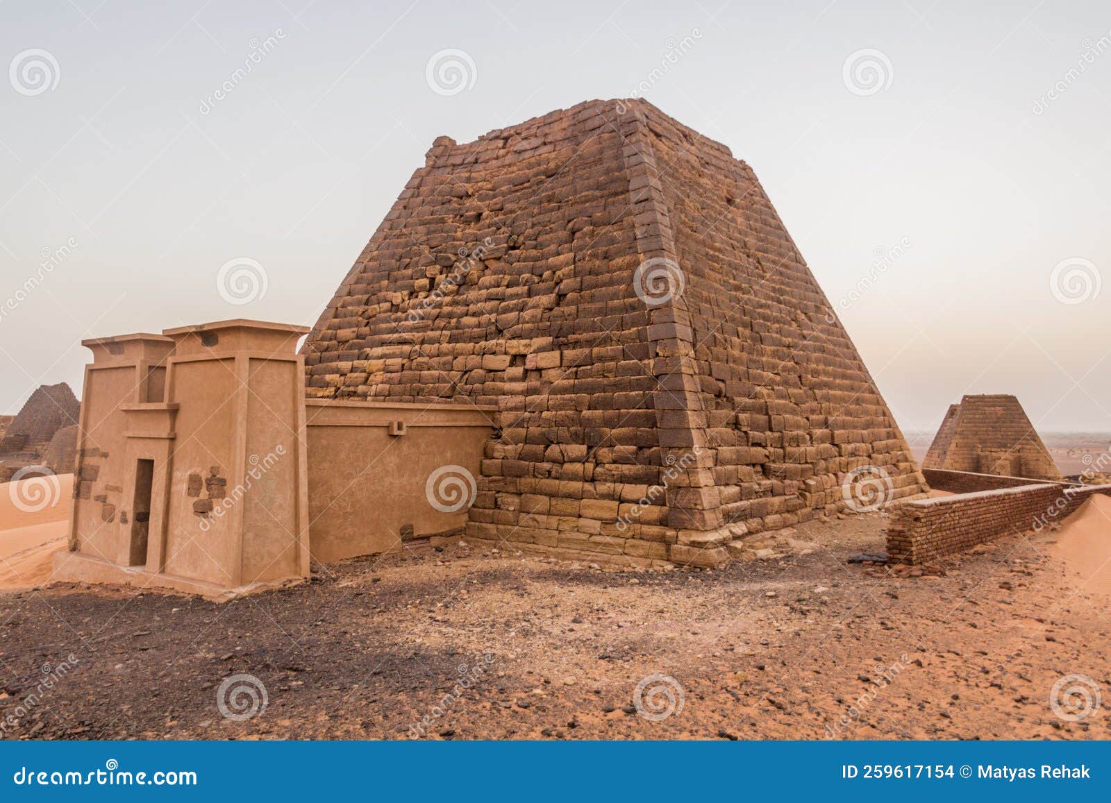 Evening View of Meroe Pyramids in Sud Stock Photo - Image of culture ...