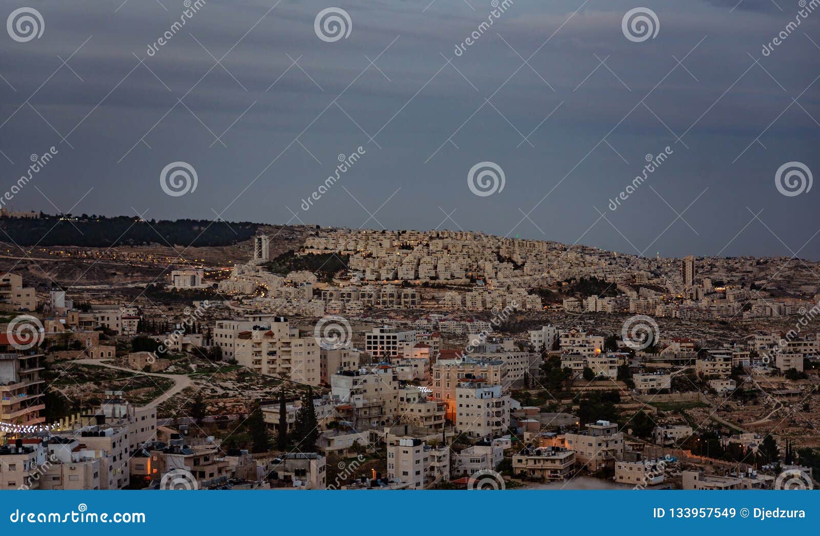 Evening View on Old Bethlehem Stock Image - Image of panoramic, stone ...