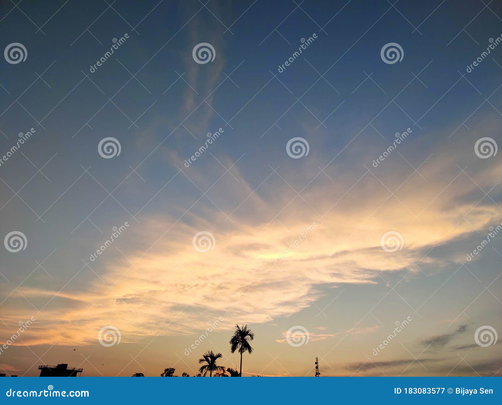 Evening View of Sky during Sunset Stock Image - Image of evening ...