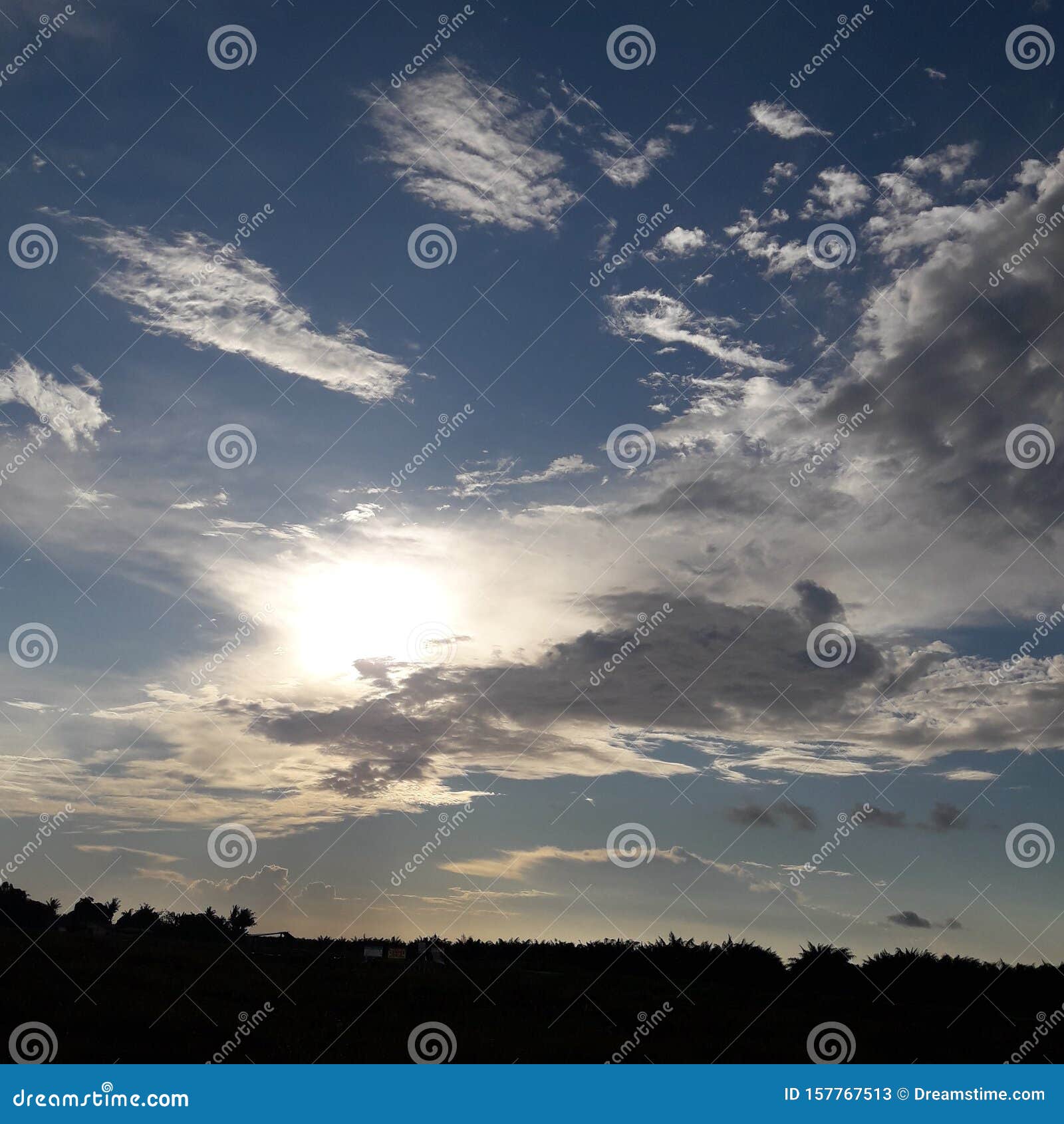 A evening view in summer stock image. Image of evening - 157767513