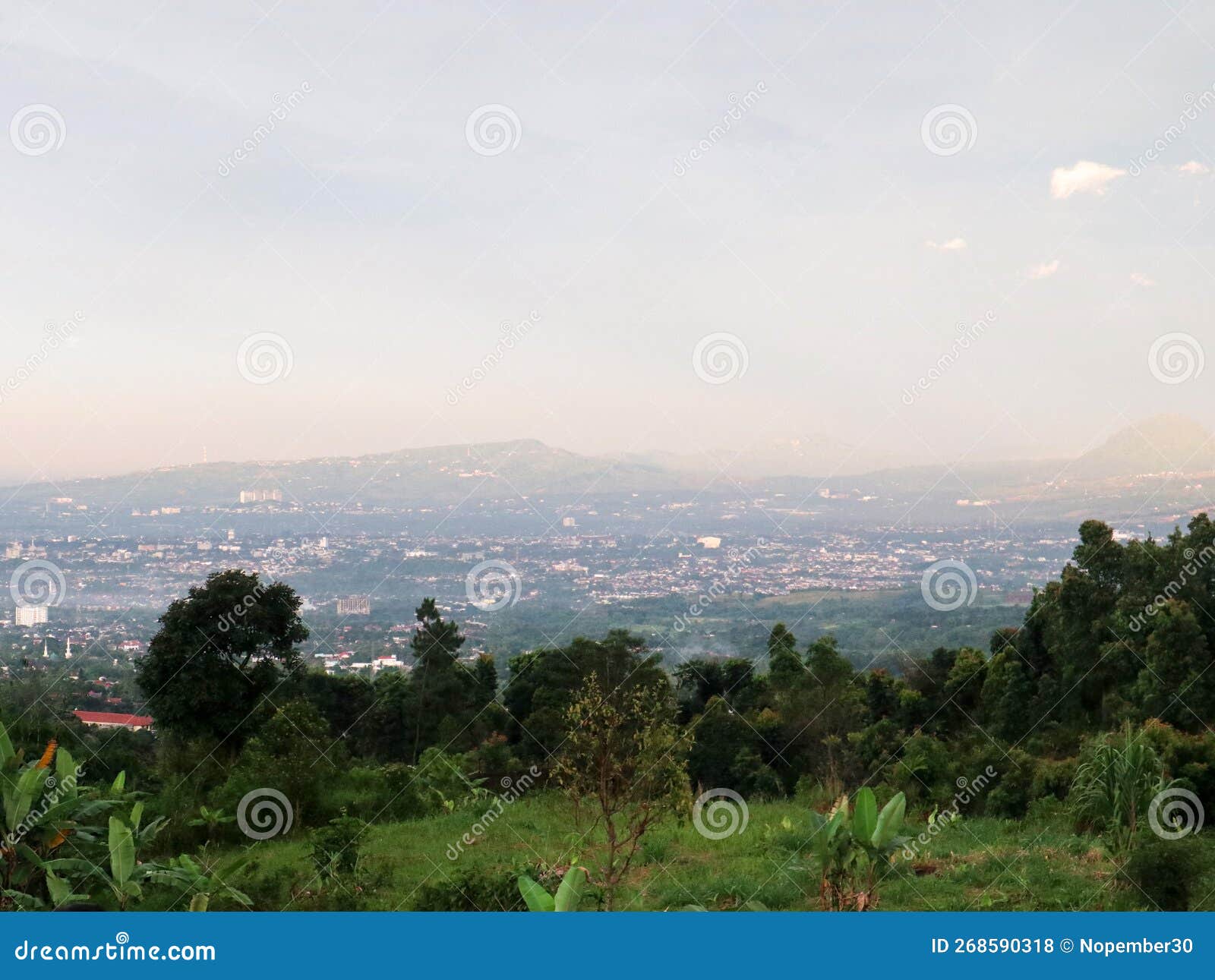 Evening View from the Top of Mount Salak Stock Photo - Image of ...