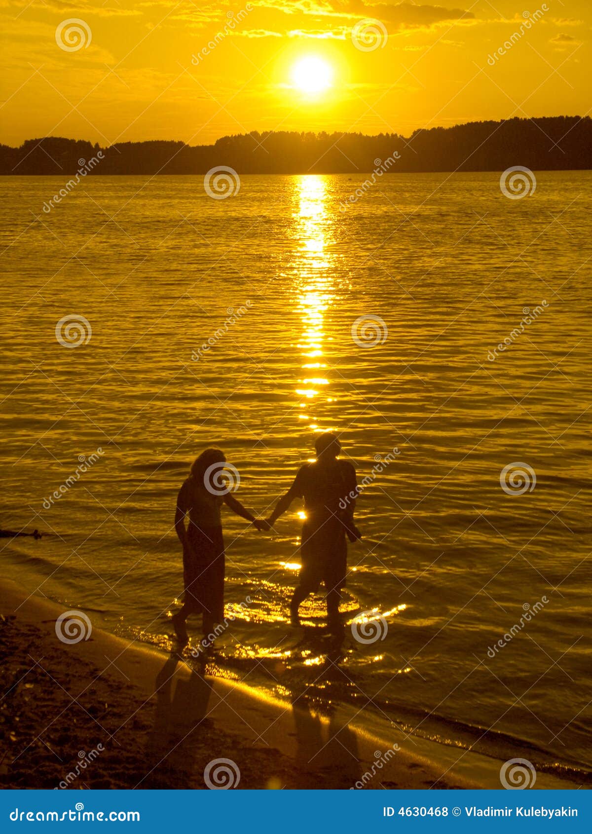 Evening walk. stock photo. Image of romantic, coastline - 4630468