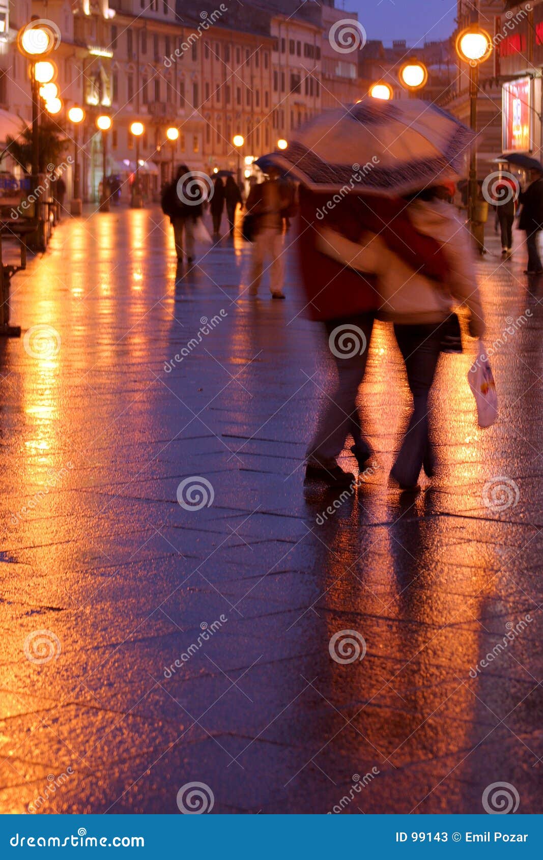 Evening walk stock image. Image of reflection, shopping - 99143