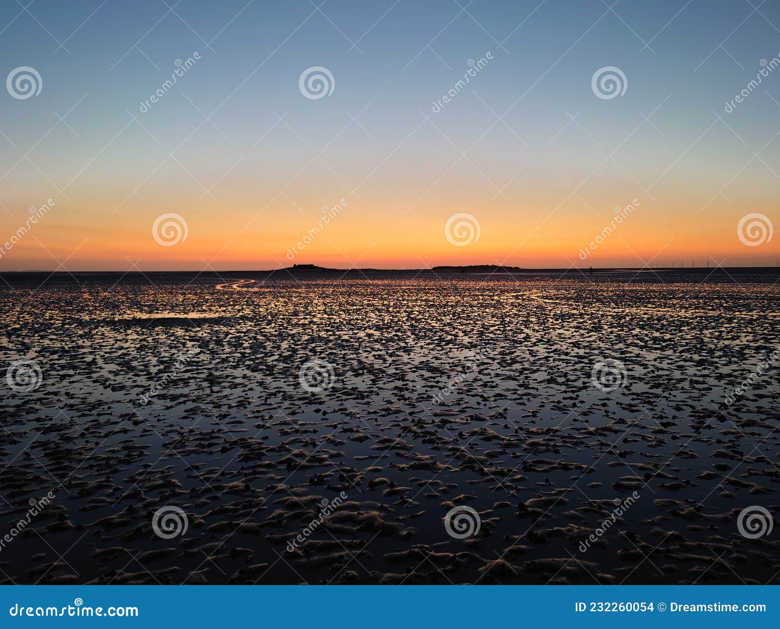 An Evening Walk, Sunset on the Beach Stock Photo - Image of sunset ...