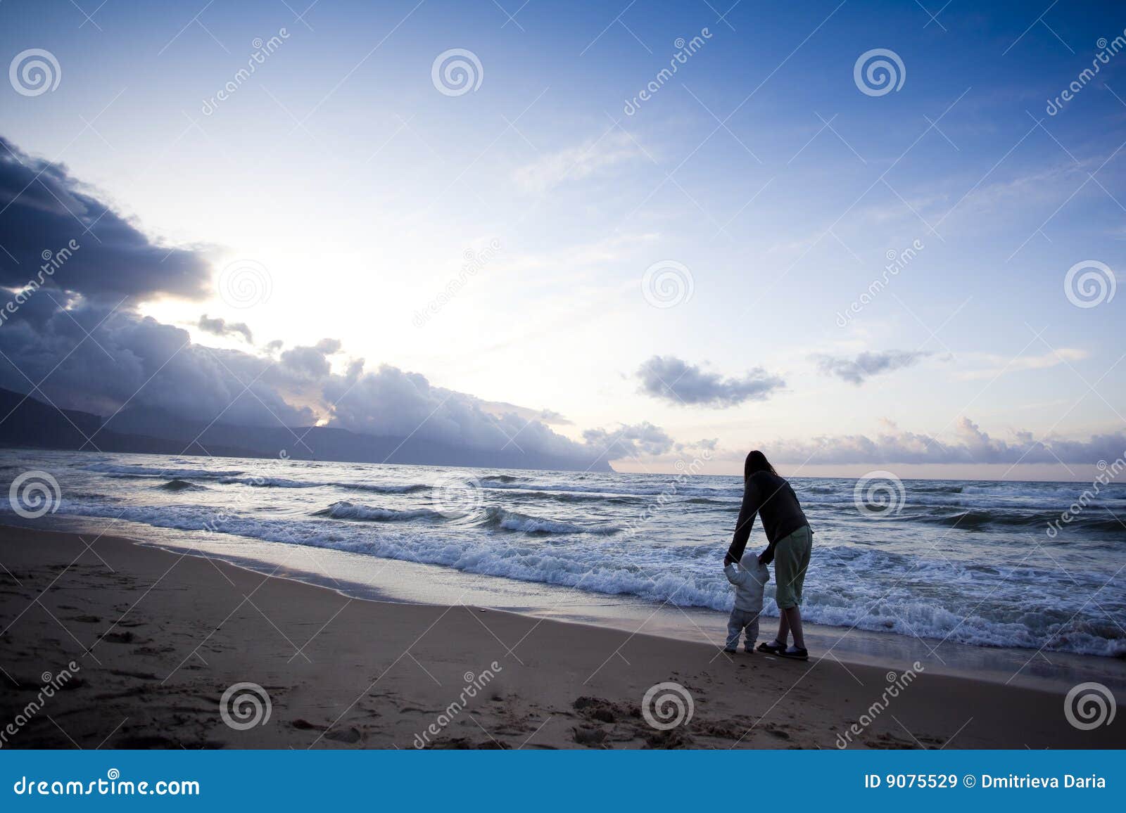 Evening walking stock image. Image of walk, coastline - 9075529