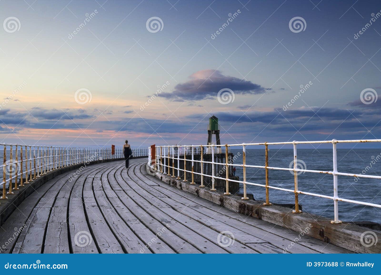 Evening on Whitby Pier stock photo. Image of briny, tranquil - 3973688