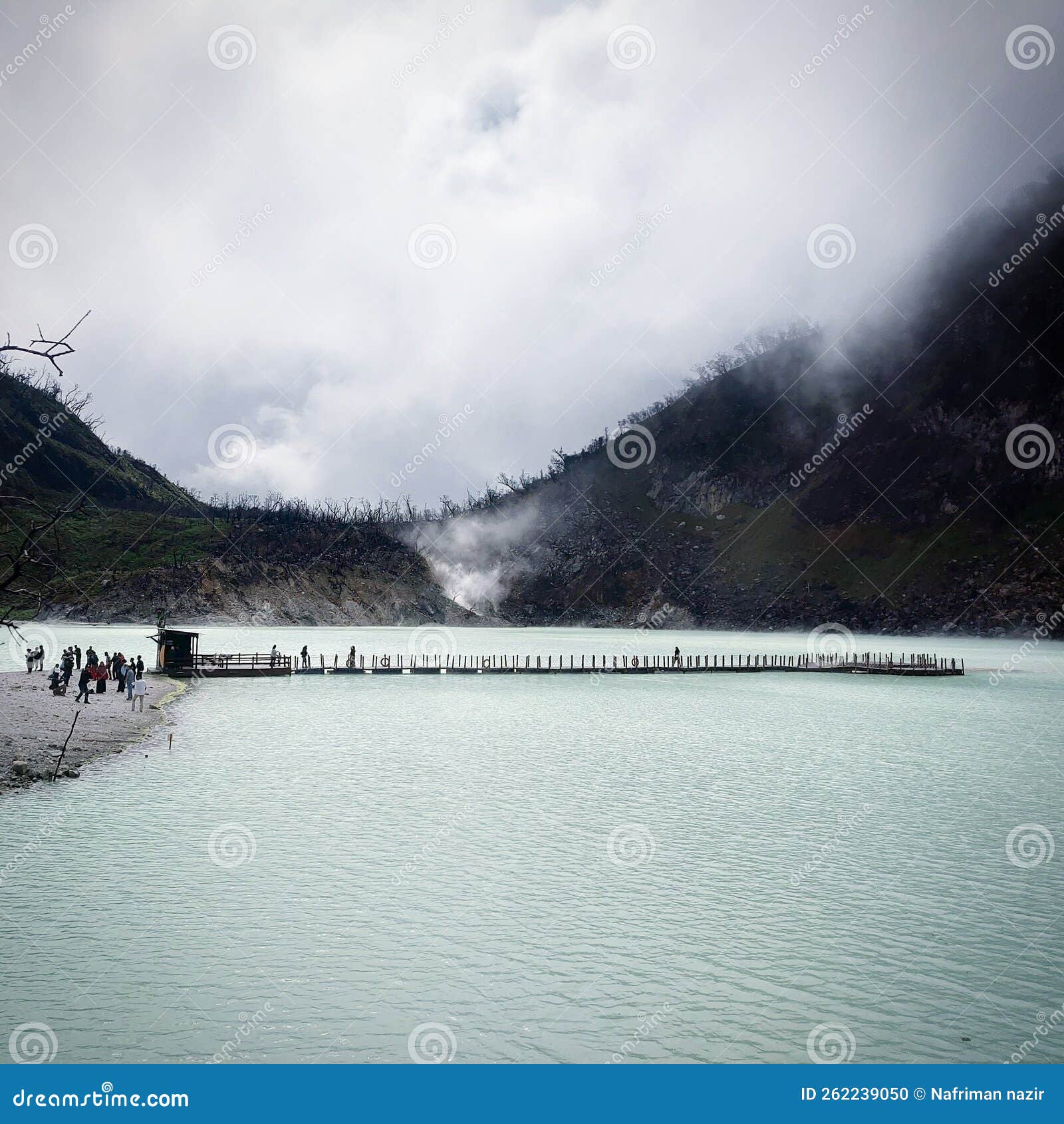 Evening White Crater in Bandung, West Java Editorial Image - Image of ...