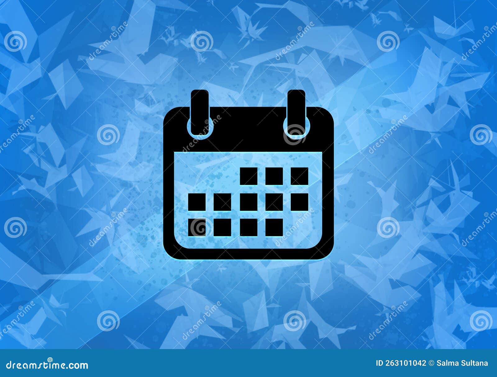 Event Aesthetic Abstract Icon on Blue Background Stock Illustration ...