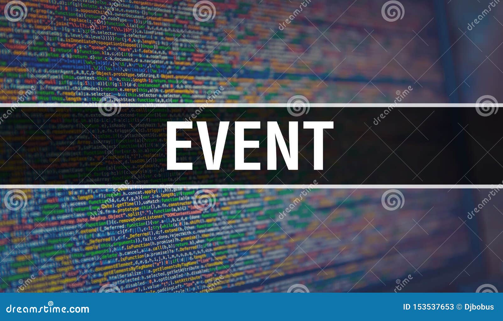 Event with Binary Code Digital Technology Background. Abstract ...