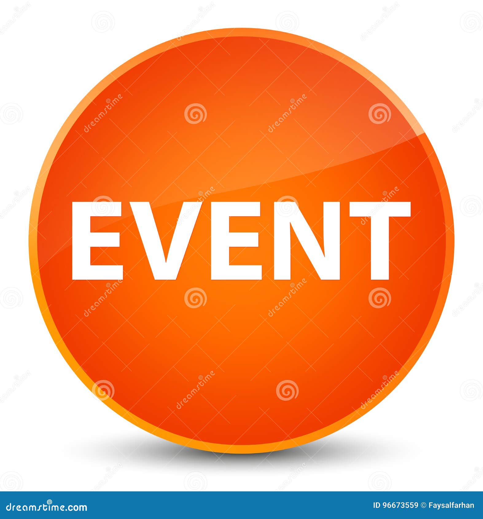 Event Elegant Orange Round Button Stock Illustration - Illustration of ...