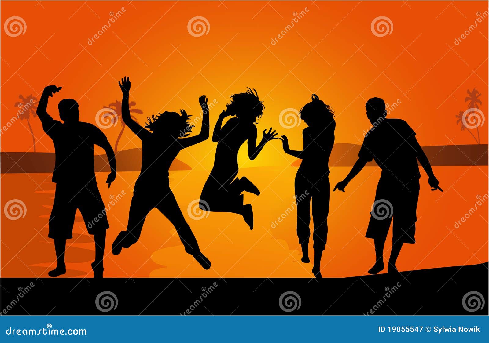 The Event on an Exotic Beach Stock Vector - Illustration of beautiful ...