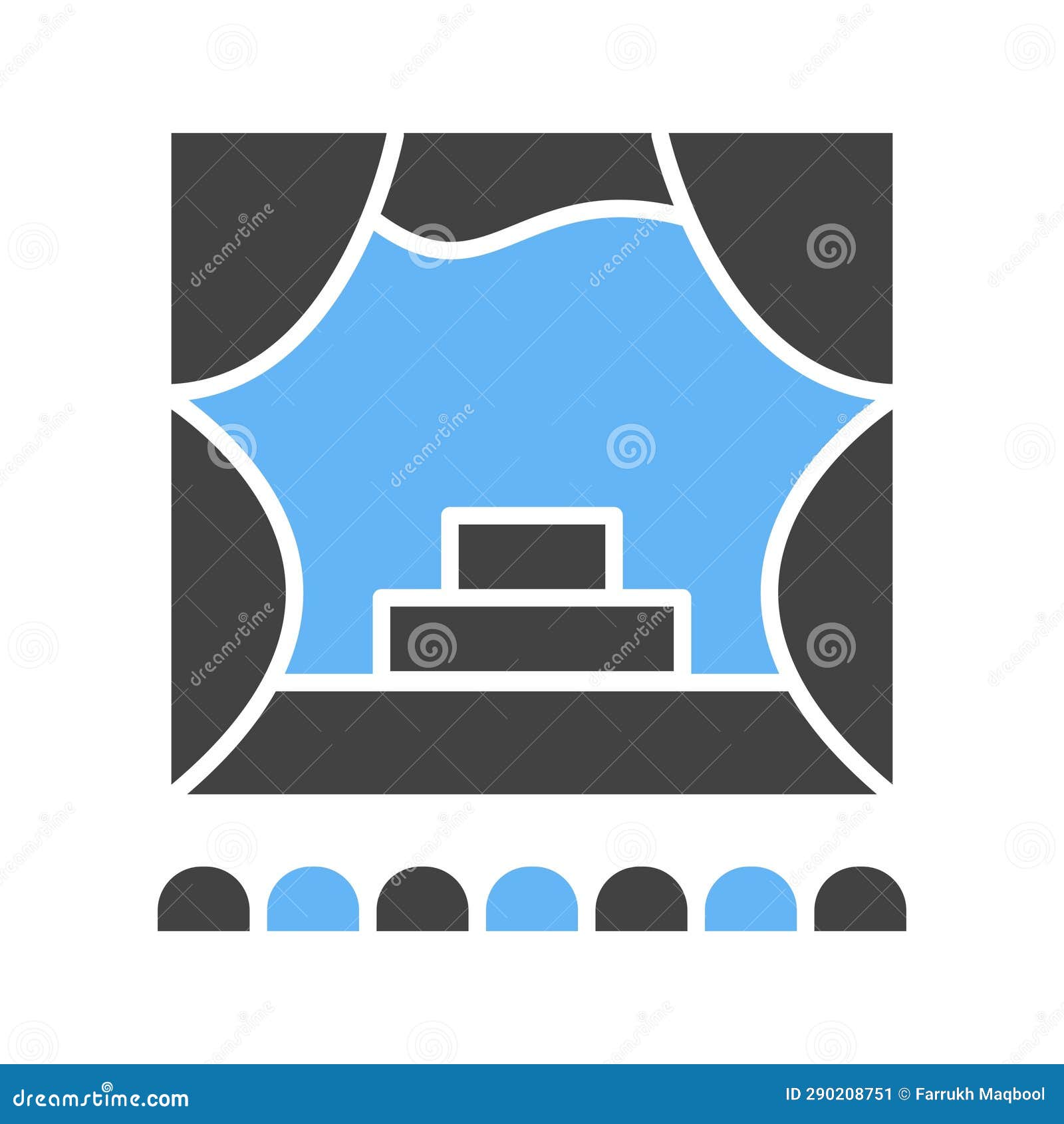 Event Hall Icon Image. stock illustration. Illustration of hall - 290208751