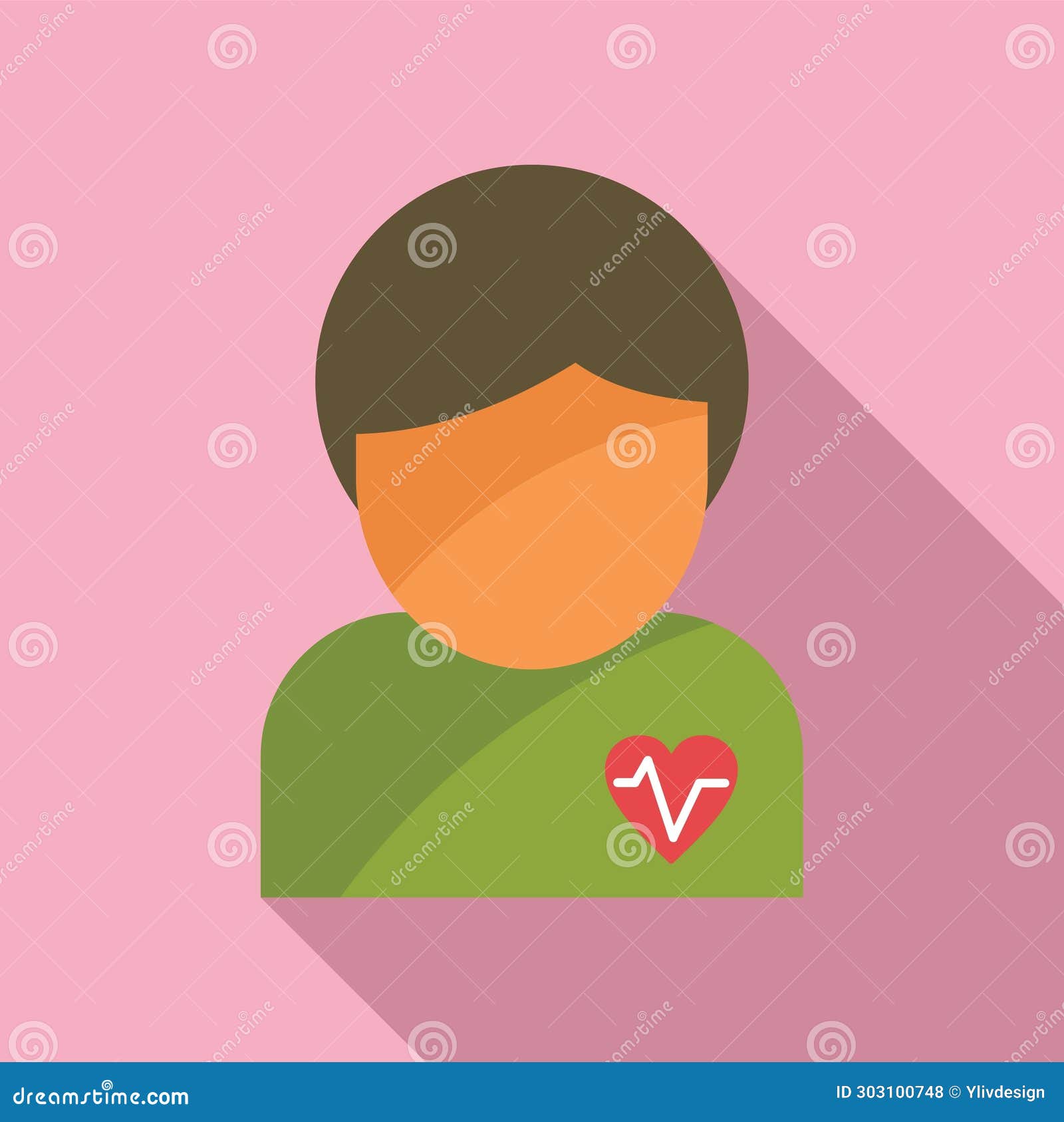 Event Heart Effect Icon Flat Vector. Disease Impact Sick Stock Vector ...