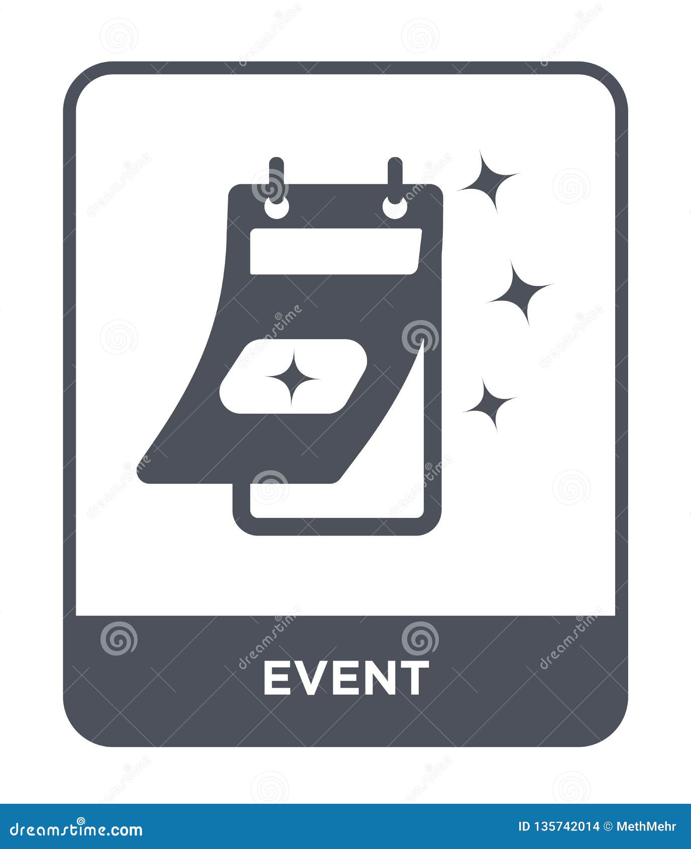 Event Icon in Trendy Design Style. Event Icon Isolated on White ...