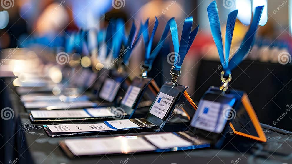 Event Identification Badges Lanyards Conference Professional Networking ...