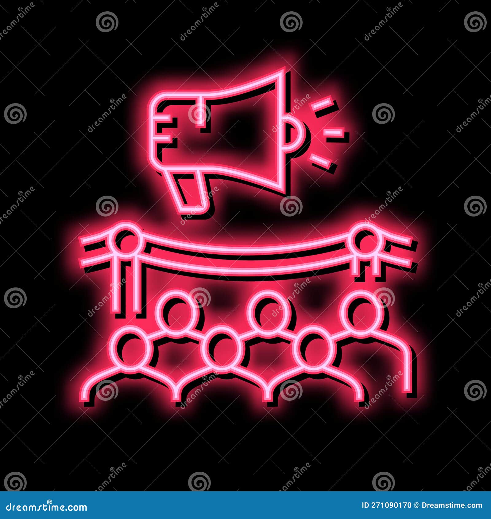 Event Introduction Neon Glow Icon Illustration Stock Vector ...