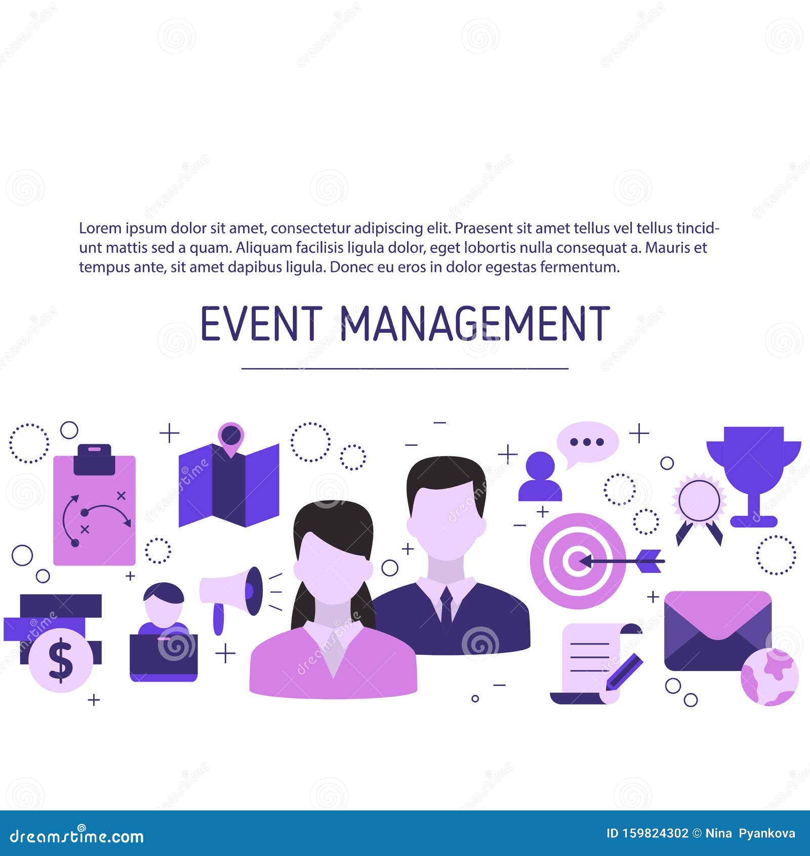 Event Management Background Stock Vector - Illustration of media ...