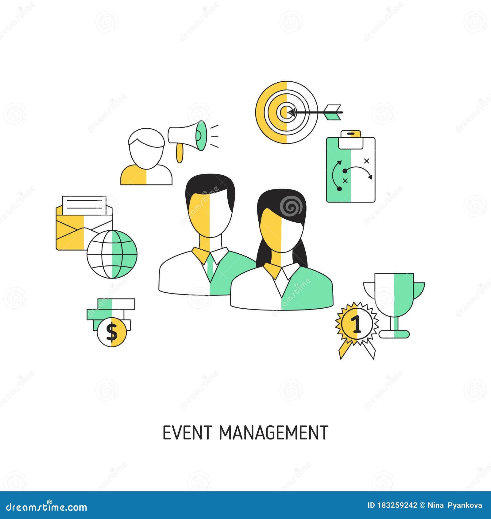 Event management concept stock vector. Illustration of communication ...