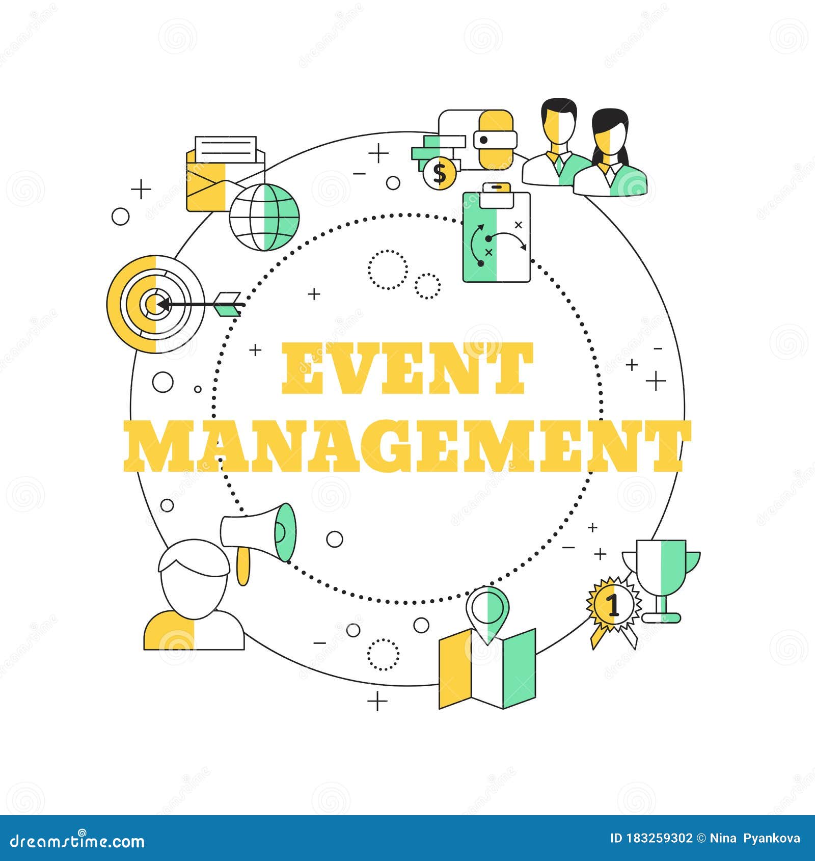Event management concept stock vector. Illustration of information ...