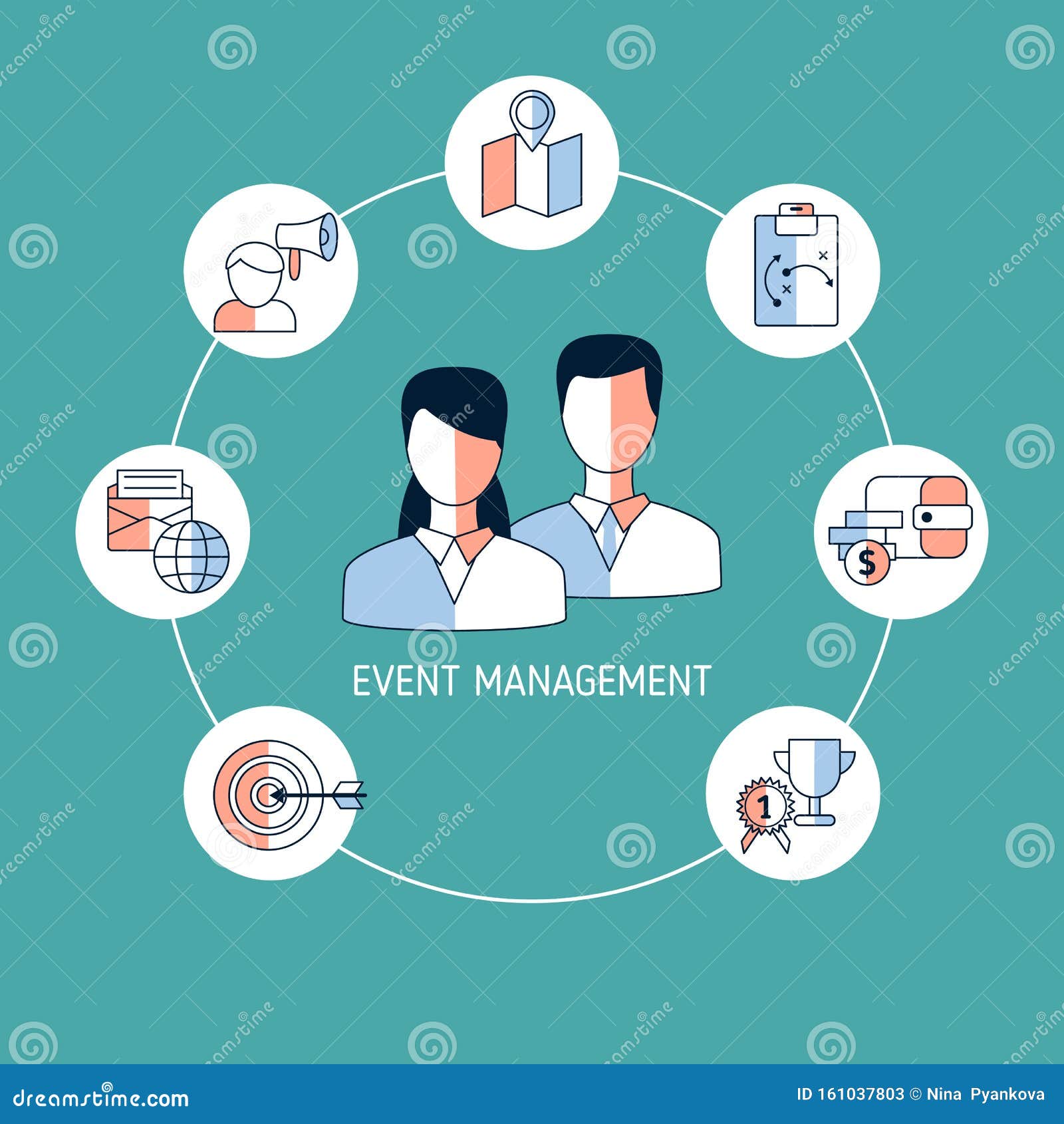 Event management concept stock vector. Illustration of communication ...