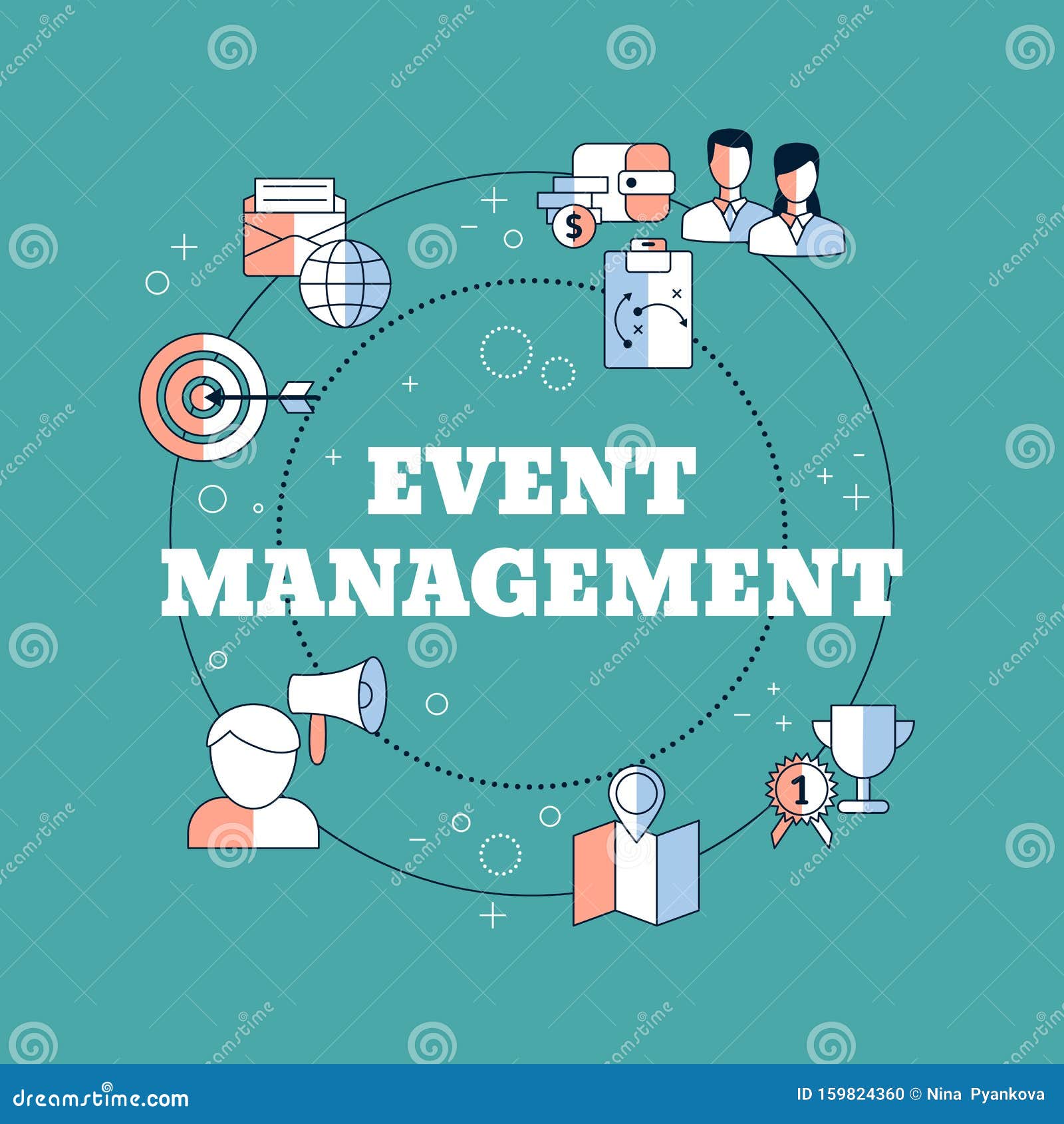 Event management concept stock vector. Illustration of management ...