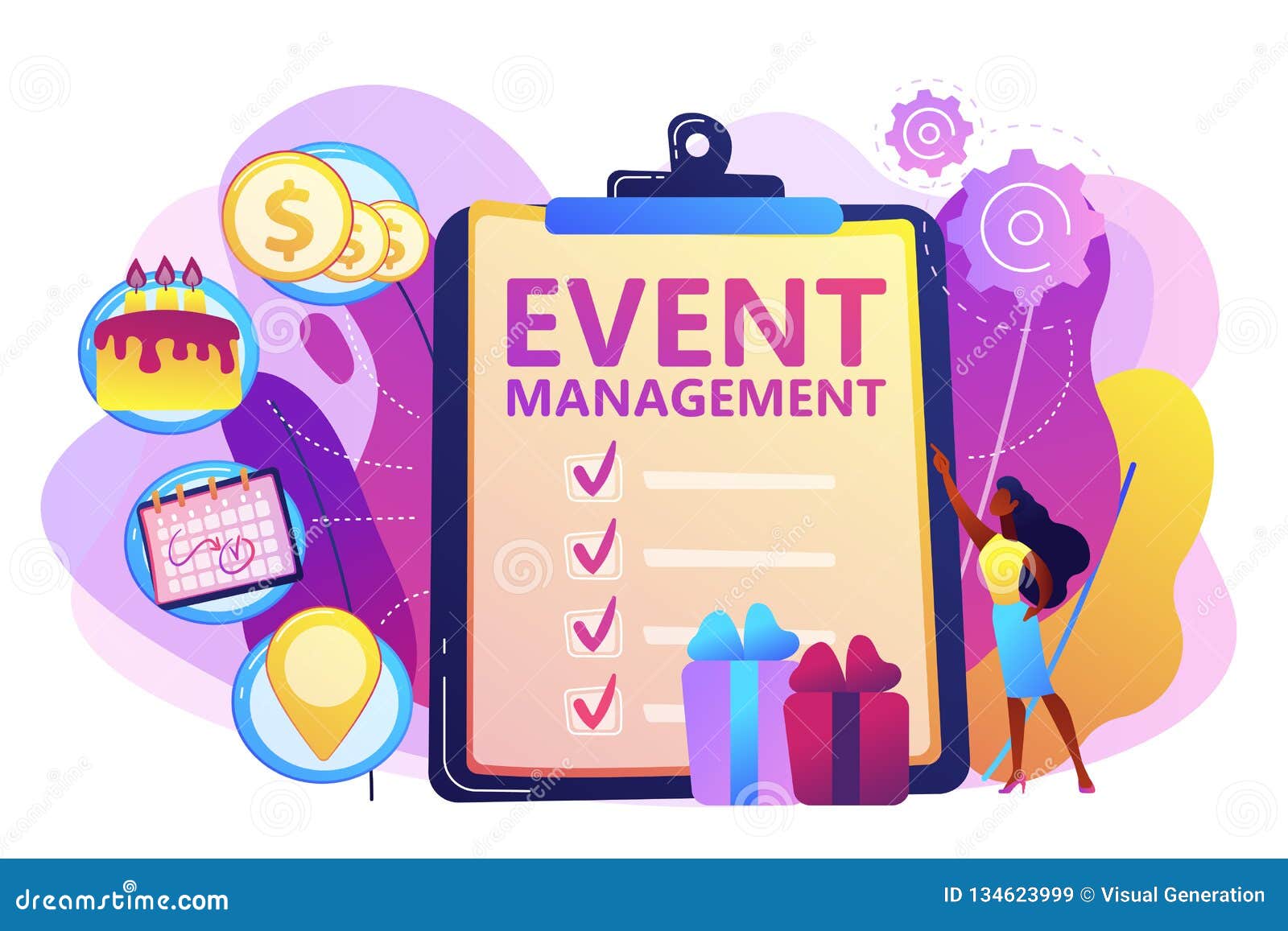 Event Management Concept Vector Illustration. Stock Vector ...