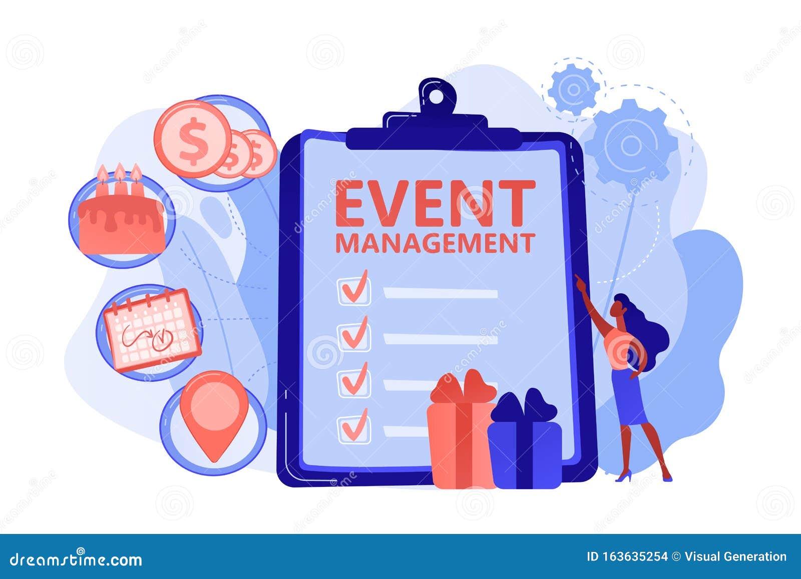 Event Management Concept Vector Illustration. Stock Vector ...
