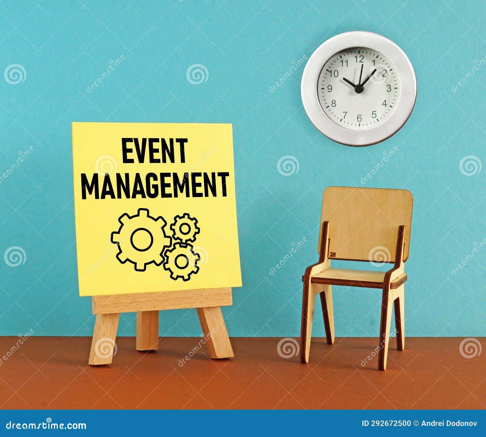 Event Management is Shown Using the Text and Photo of the Clock Stock ...
