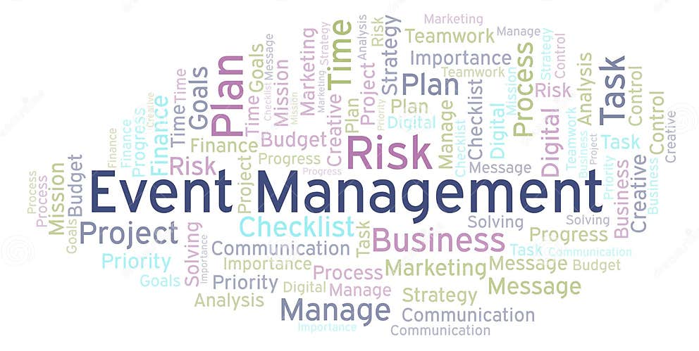 Event Management Word Cloud, Made with Text only. Stock Illustration ...