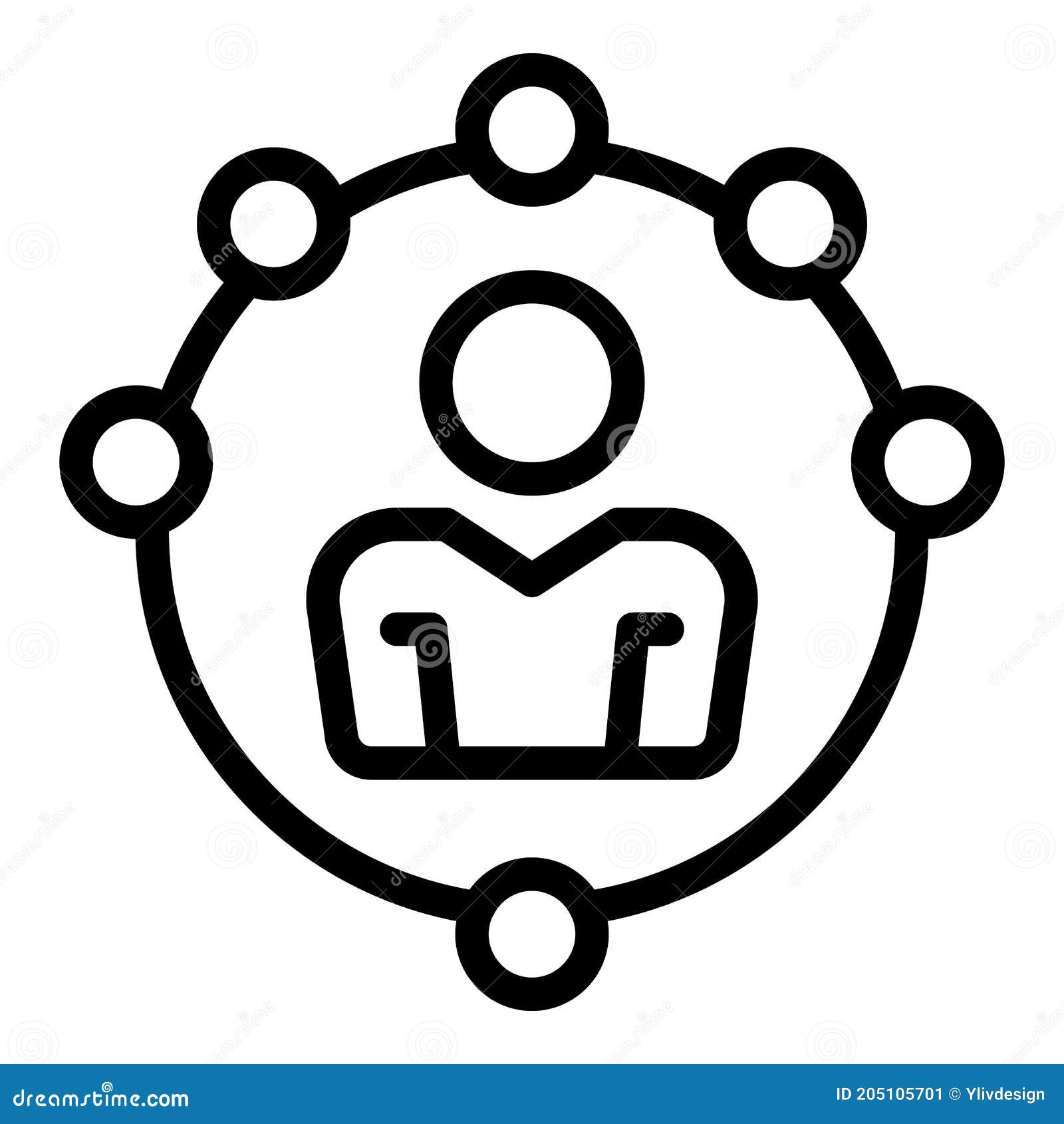 Event Manager Icon, Outline Style Stock Vector - Illustration of ...