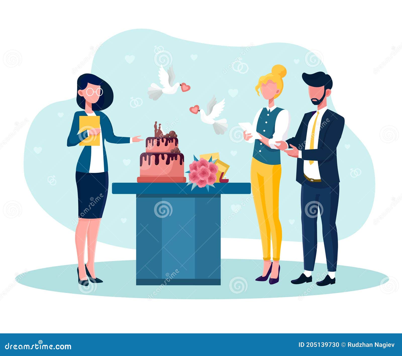 Event Manager Presenting Event Plan for Celebration Stock Vector ...