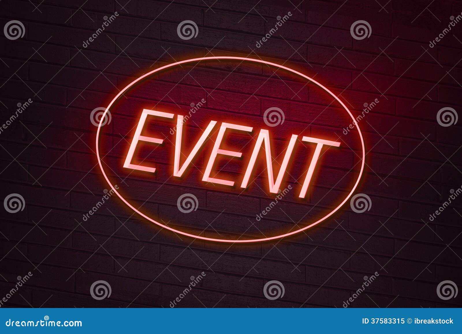Event neon sign on a club stock illustration. Illustration of incident ...