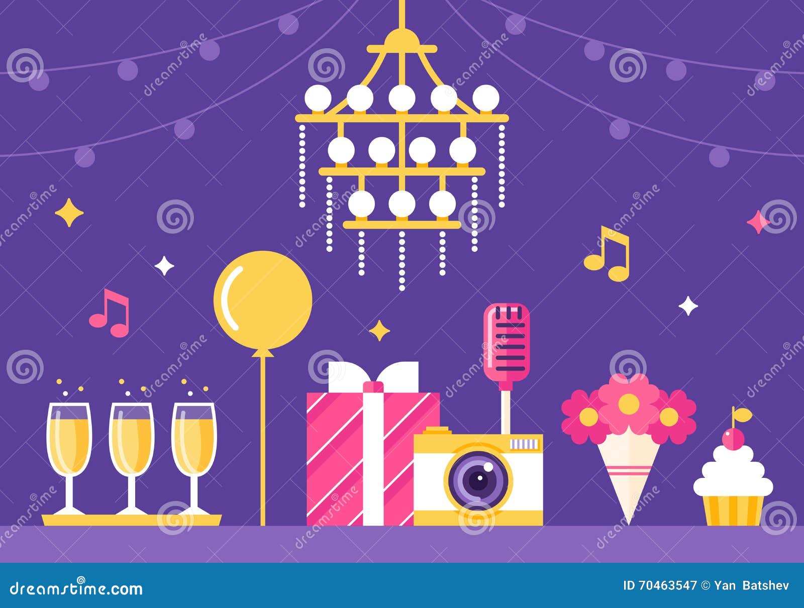 Event , Party and Celebration Illustration Stock Vector - Illustration ...