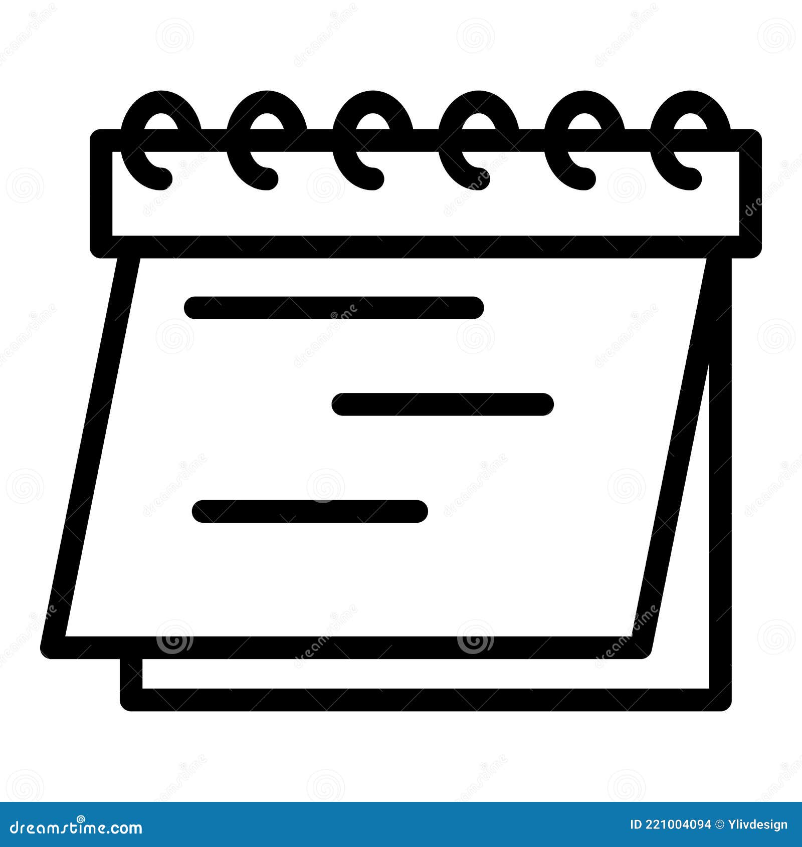 Event Planner Icon, Outline Style Stock Vector - Illustration of week ...