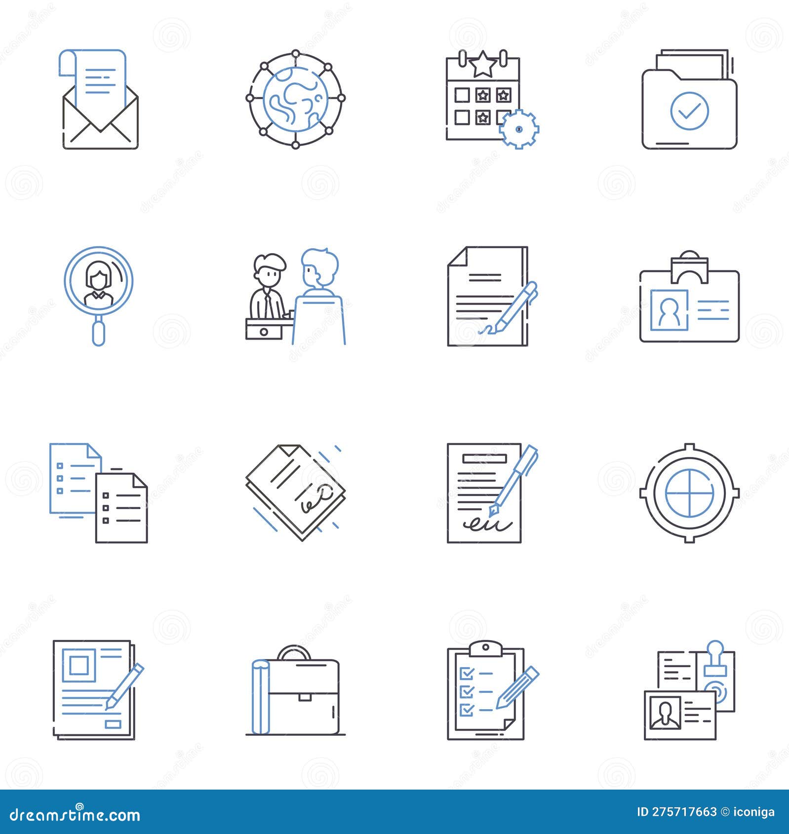 Event Planner Line Icons Collection. Logistics, Coordination ...