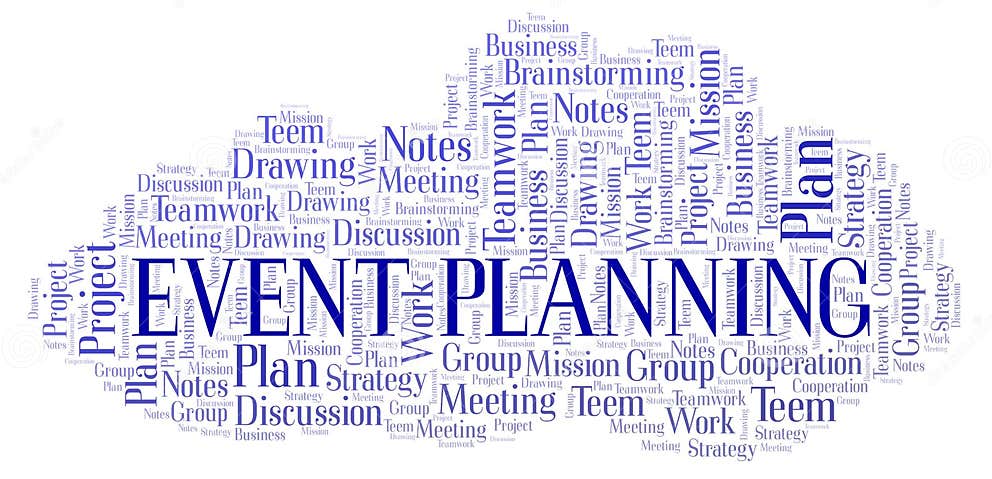 Event Planning word cloud. stock illustration. Illustration of isolated ...