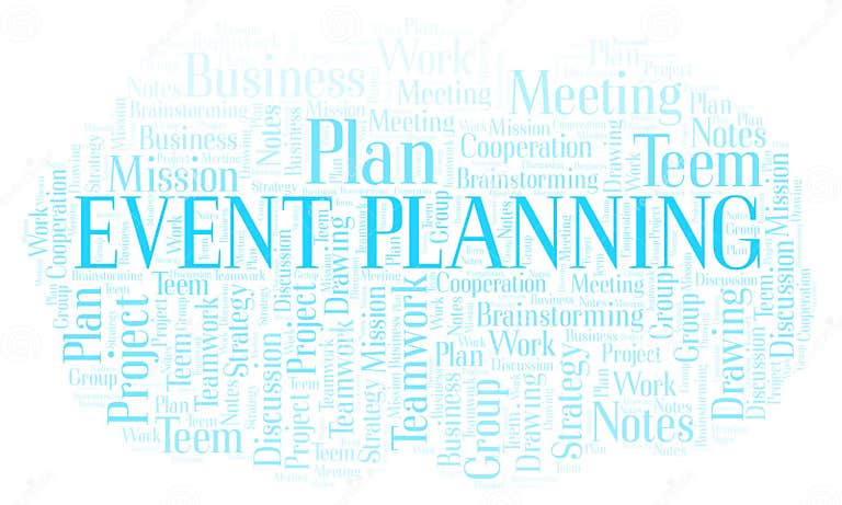 Event Planning word cloud. stock illustration. Illustration of tagcloud ...