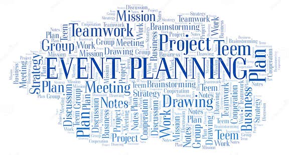 Event Planning word cloud. stock illustration. Illustration of fonts ...